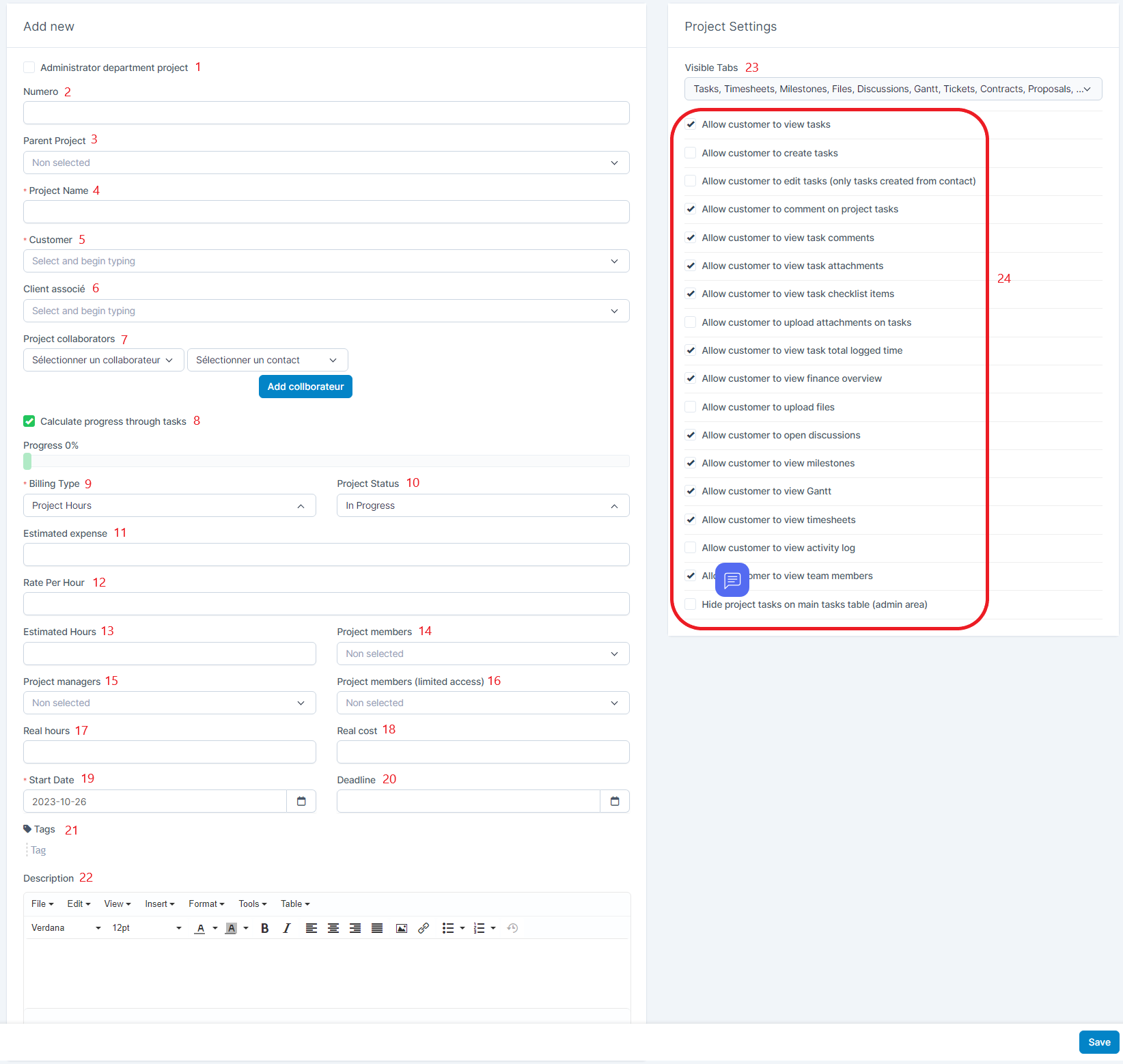How to create a new project?